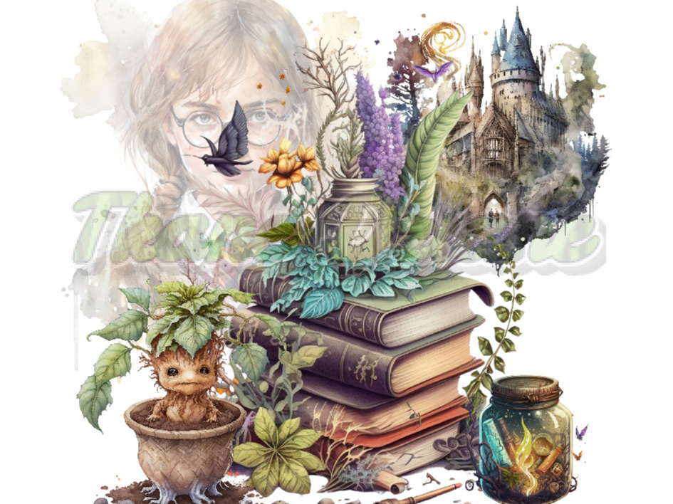 TkaneDziane.pl > PANEL DRUKOWANY SZKOŁA MAGÓW KSIĘGI CZAROWNE NA BIAŁYM ...